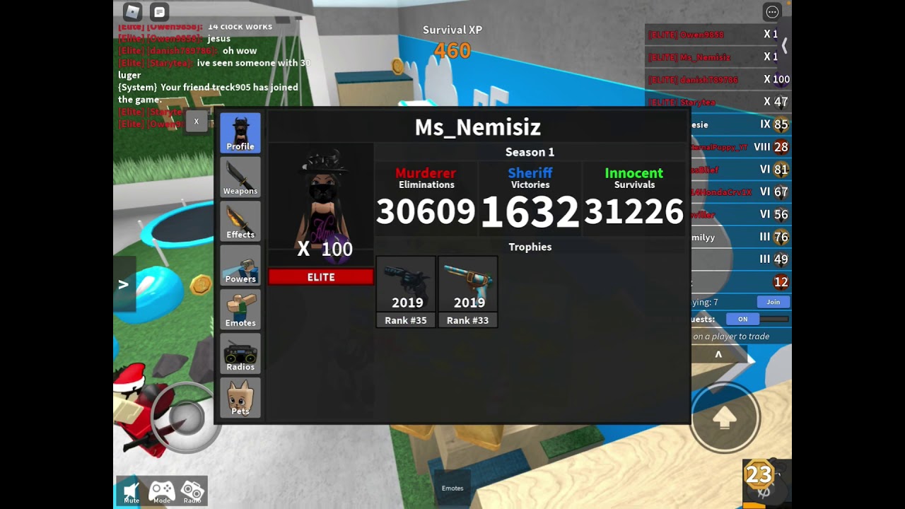 Richest player in mm2?| Reviewing trophy winners inventory. - YouTube