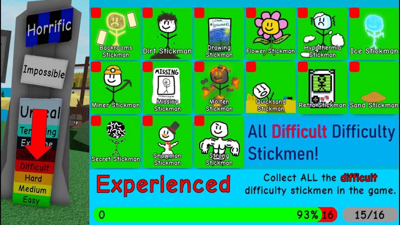 How to Get Every Difficult Difficulty Stickmen in Find The Stickman ...