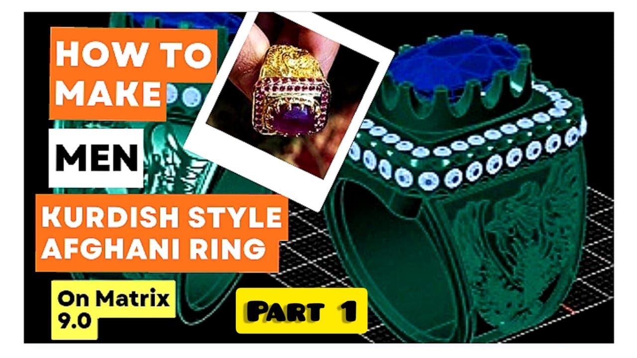 How to make kurdish style Men rings on Matrix 9.0. Pt 1 (bezel & upper ...