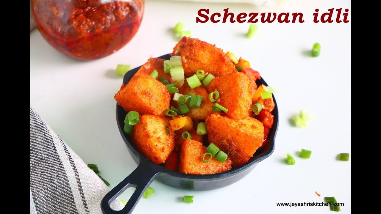 Schezwan Idli recipe - Using Homemade Schezwan sauce - No deep-fried ...