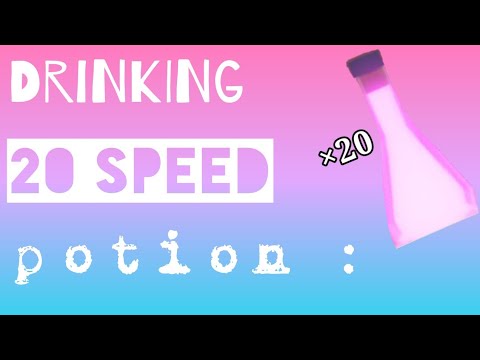 Drinking 20 speed potion in *adopt me* - YouTube