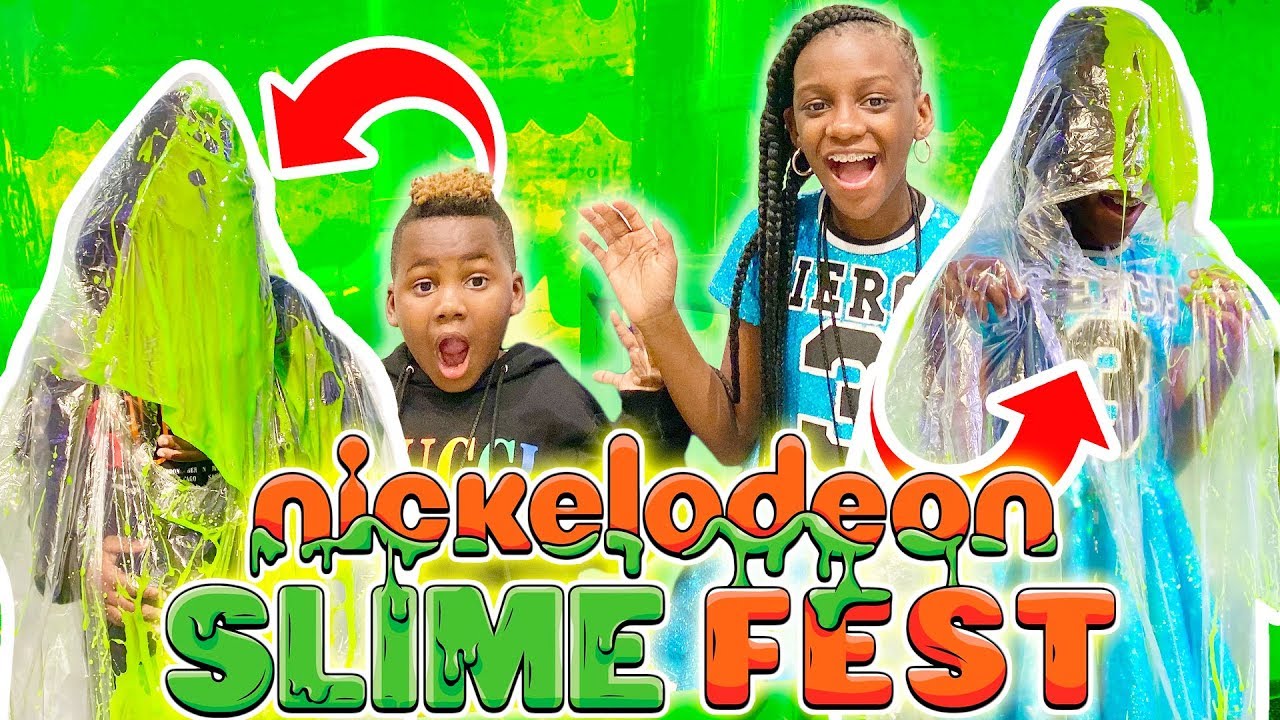 We Got Slimed at Nickelodeon Slimefest - YouTube