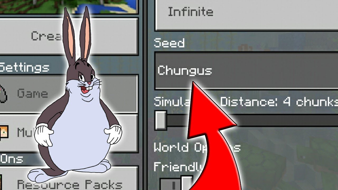 Can We Find Chungus On This Minecraft World? (Minecraft PE Chungus Seed ...