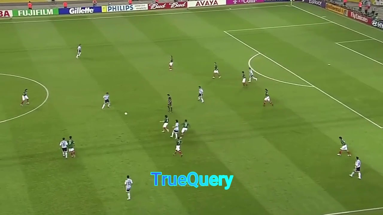 Lionel Messi First World Cup match 2006 - YouTube