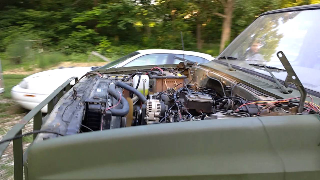 Sacrilegious cucv engine swap - YouTube