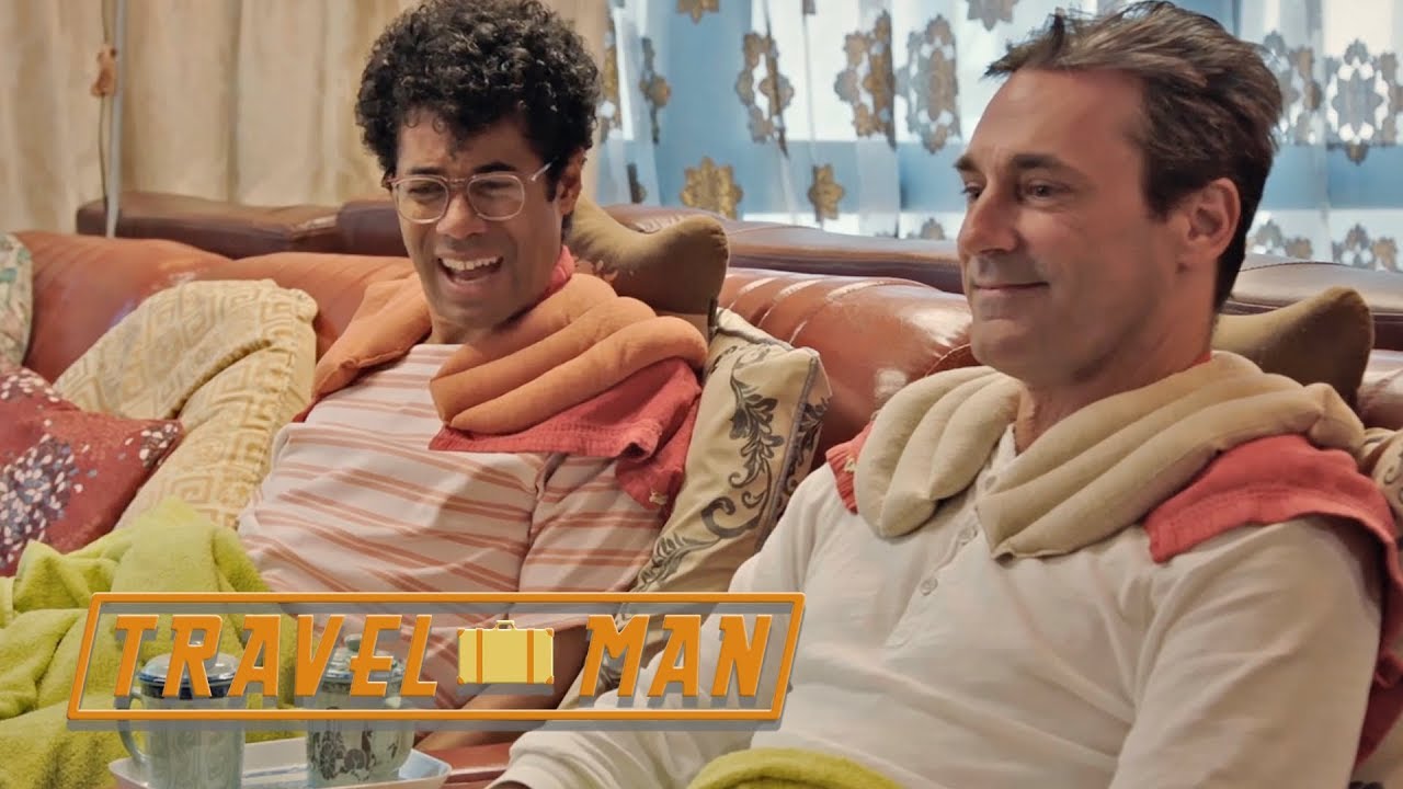 Jon Hamm & Richard Ayoade make the PERFECT duo | Travel Man - YouTube
