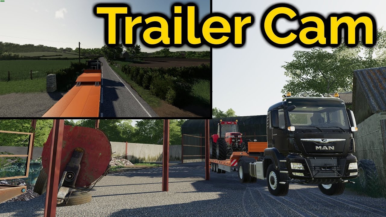 lorry work (WIP map) trailer cam - FS19 - YouTube