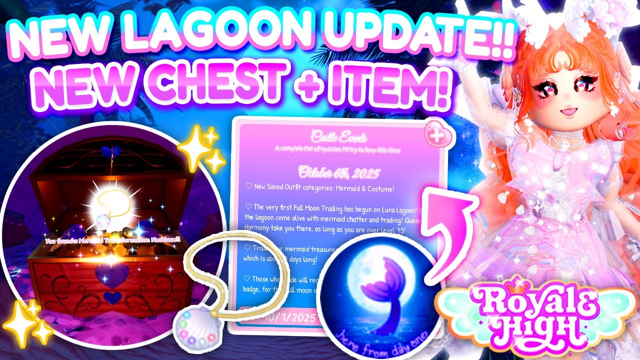 😱NEW CHEST LOCATION! In NEW LUNA LAGOON REALM, MERMAID TRADING Royale ...