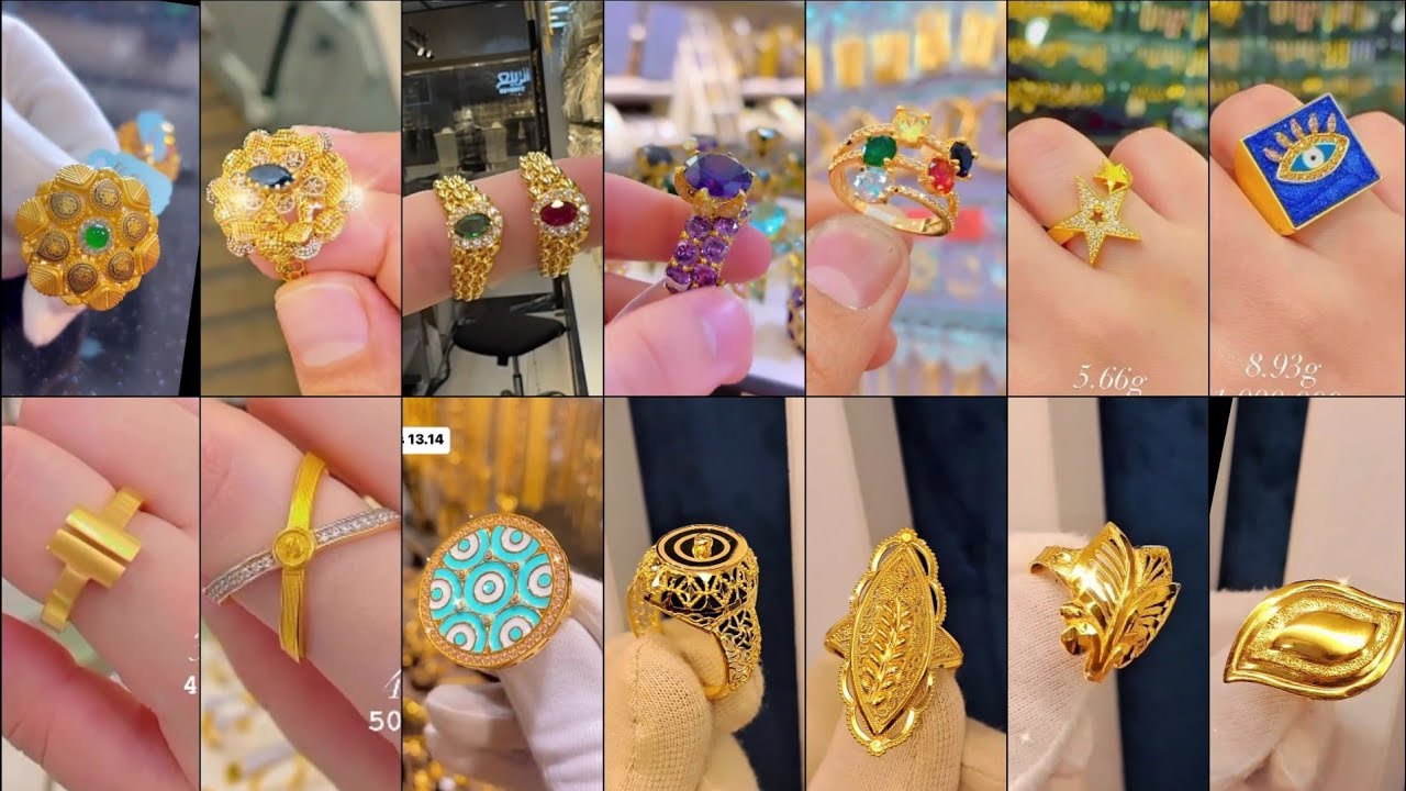 Gold Ring Designs 2024/Beautiful Gold Ring Designs For women/daily wear ...