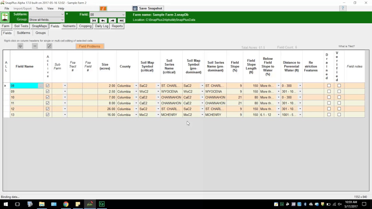 SnapPlus: Exporting and Importing Field Info/Farms/Subfarms - YouTube