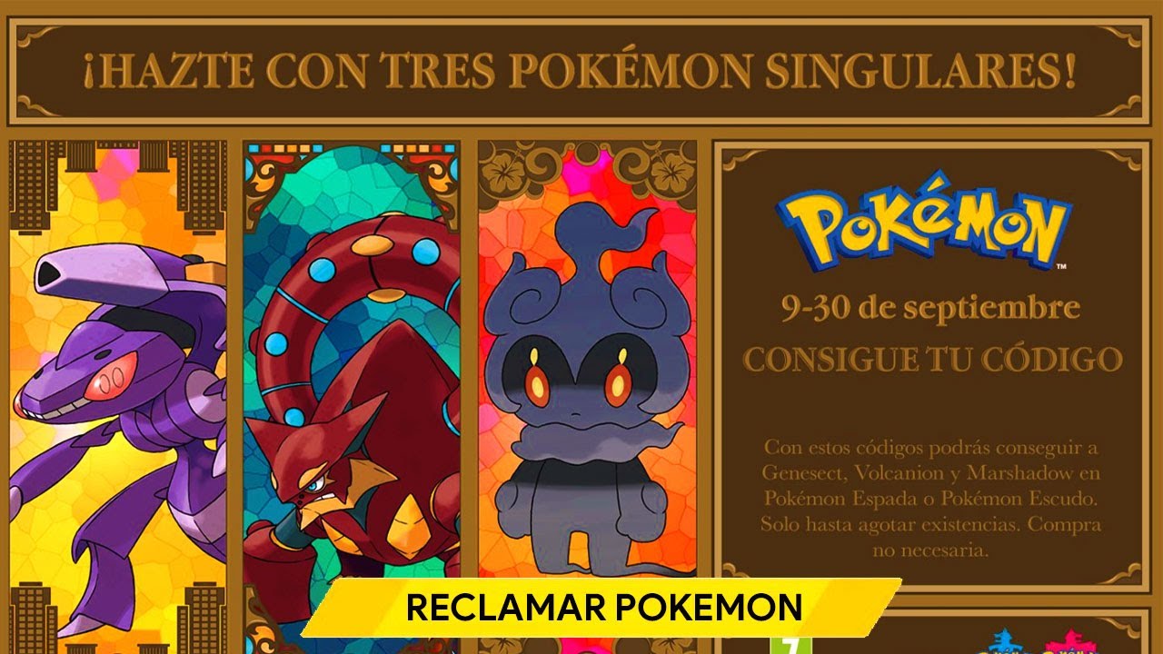 🎁CONSIGUE AHORA GENESECT MARSHADOW & VOLCANION EVENTO 2022 POKEMON en ...
