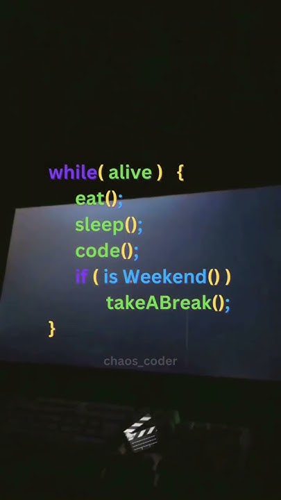 Coder's Life: Eat, Sleep, Code, Repeat – Weekend Breaks Included - YouTube
