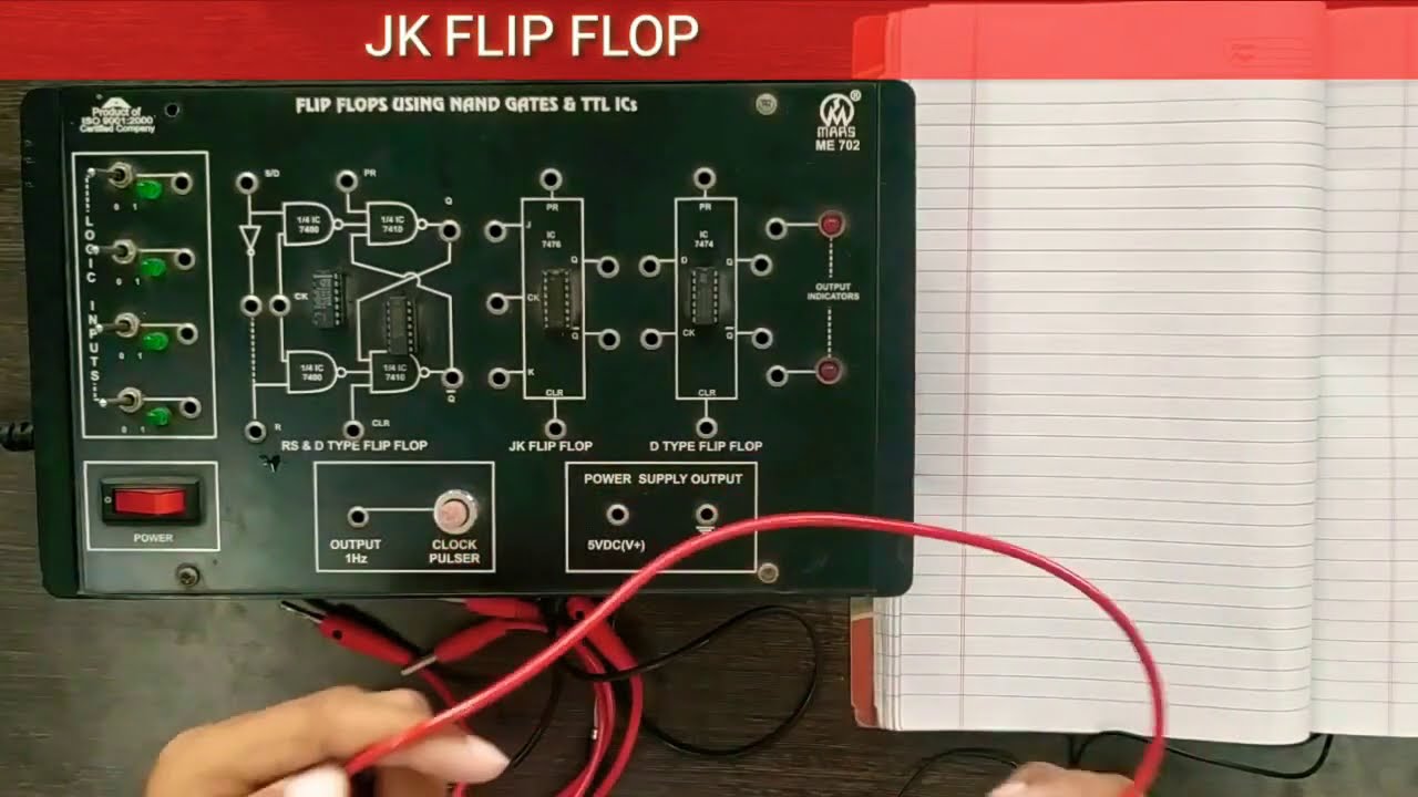 Lab #11 || jk flip flop Practical On Kit || Digital Lab | #Aktu_2021 ...
