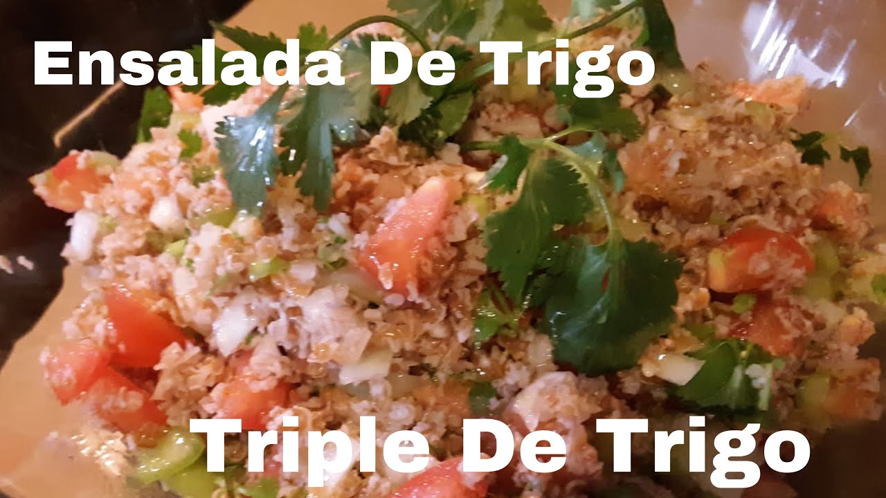 Como hacer una ensalada de trigo (tipile de trigo ) - YouTube