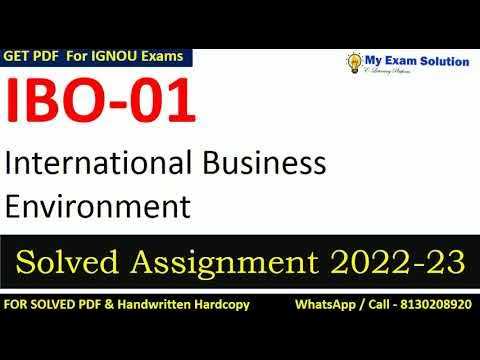 IBO -01 SOLVED ASSIGNMENT 2022-23 | IEnglish Medium | IGNOU Solved Assignment 2022-23 - YouTube