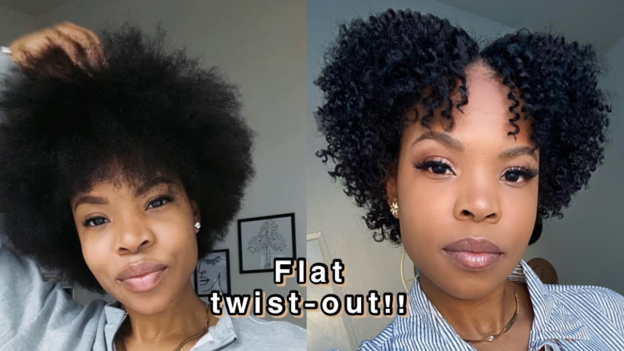 Twist out on stretched natural hair | short/ medium hair| using 1 ...