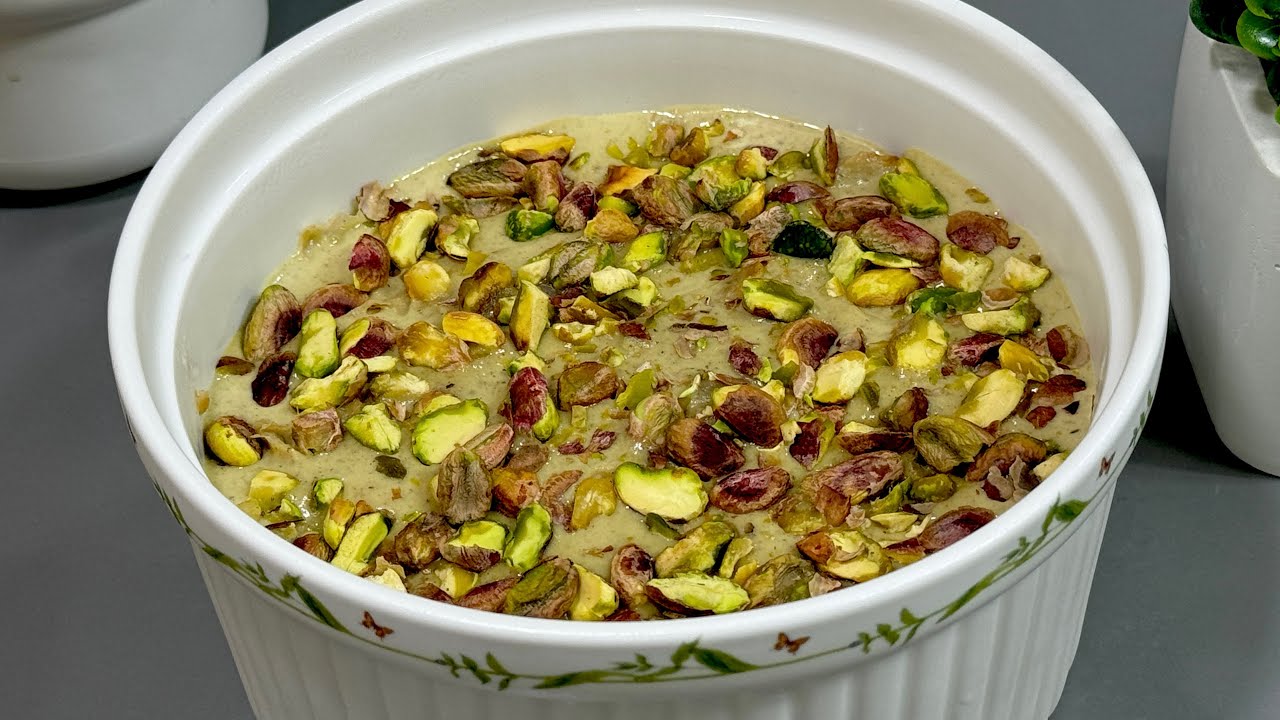 Popular Arabian Dessert Pistachio Koshari | B Laban Style Koshari ...