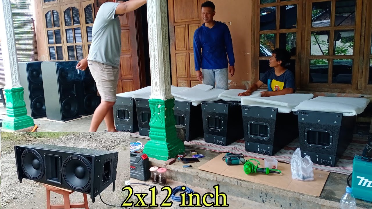 review instalasi line array 2x12 inch - YouTube