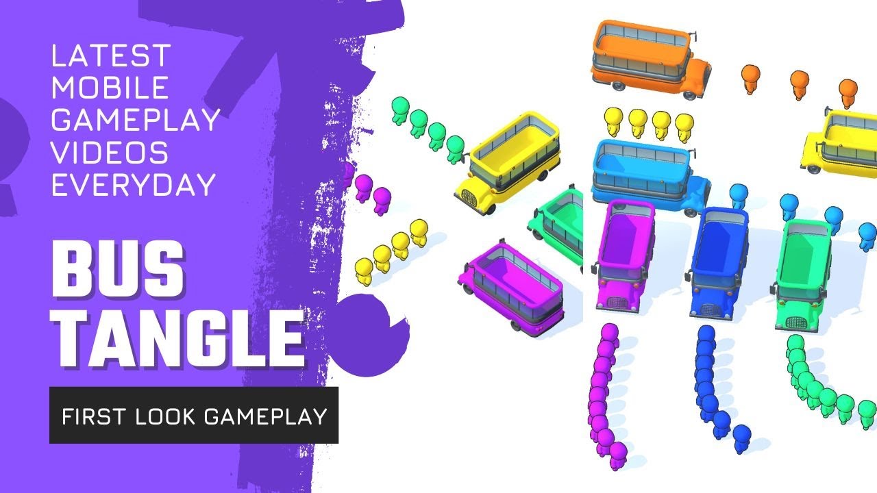 Bus Tangle 🚌🚐🧩 Mobile Game, New Game, Gameplay, Puzzle - YouTube