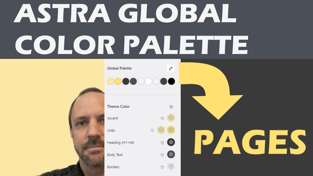 Astra Global Colors In WordPress Theme - YouTube