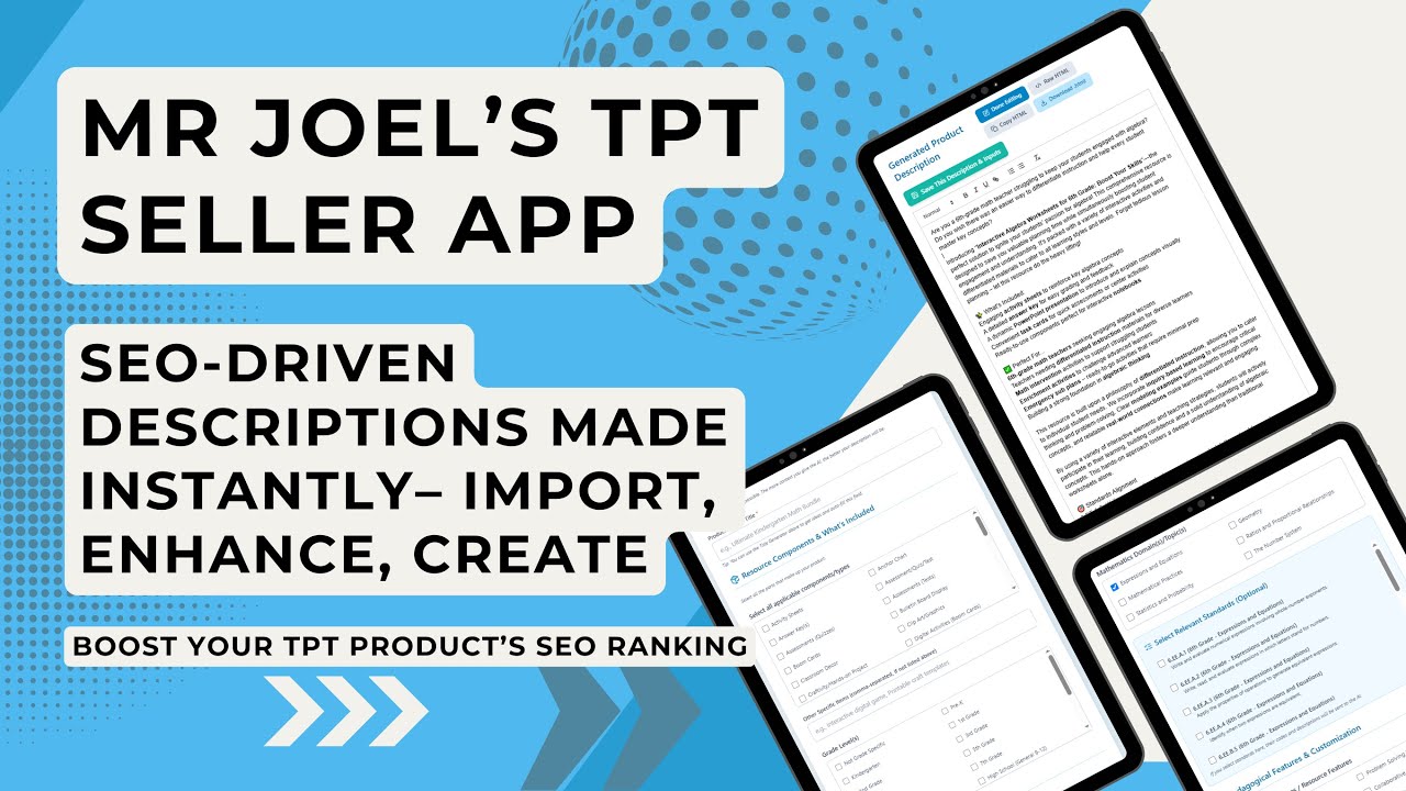 Instantly Improve & Create TPT Listings – Import, Rewrite, Optimize ...