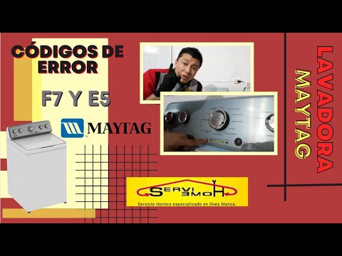 Lavadora Maytag código de error f7 e5 cómo saber que significa y como resolverlo - YouTube