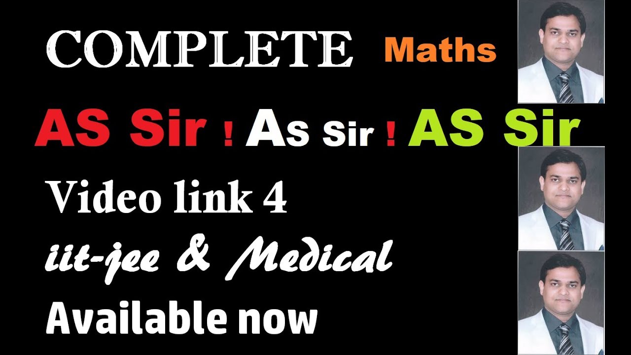 COMPLETE AS Sir maths video lecture - YouTube