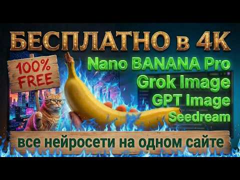 Nano Banana PRO в 4K бесплатно 🔥Как создавать картинки FREE в Grok, GPT, Seedream через Morphic.
