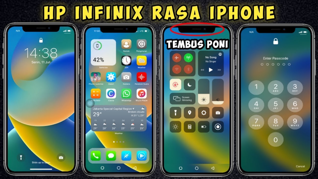 Cara Mengubah Tampilan Hp Infinix Jadi IPhone Ios 16 - YouTube