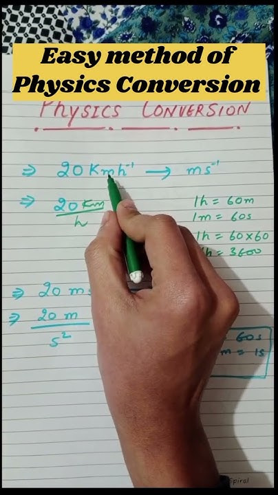 physics conversion of units ( easy method of physics conversion) from 0 ...