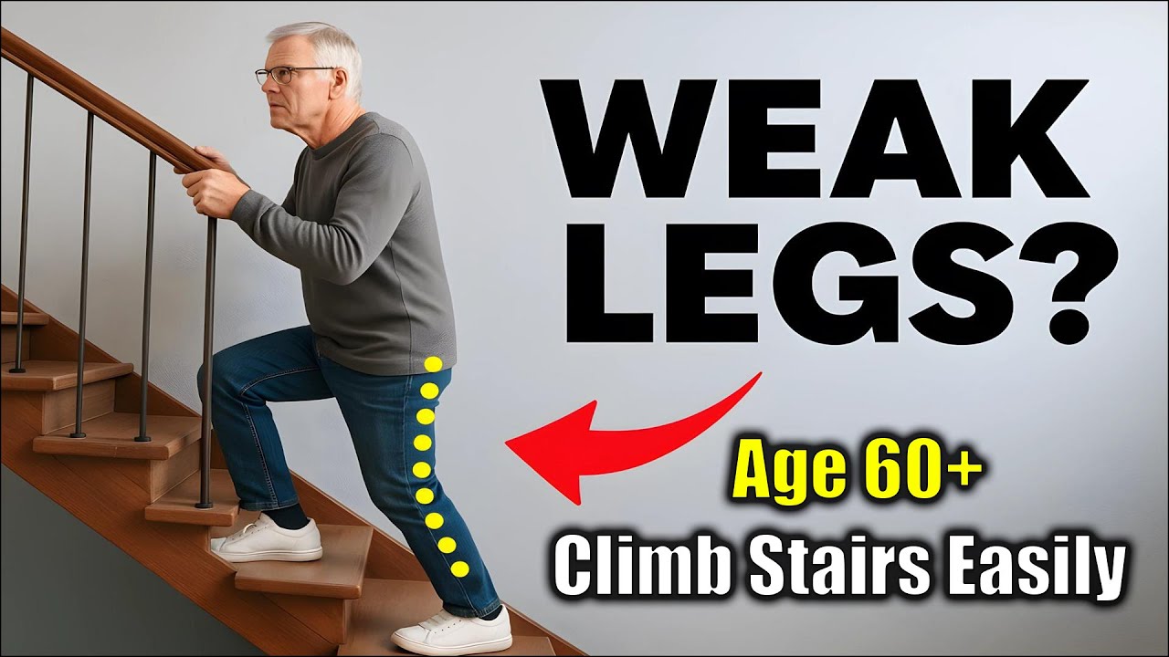 3 Simple Exercises to Climb Stairs Easily After 60 Without Pain | Leg ...