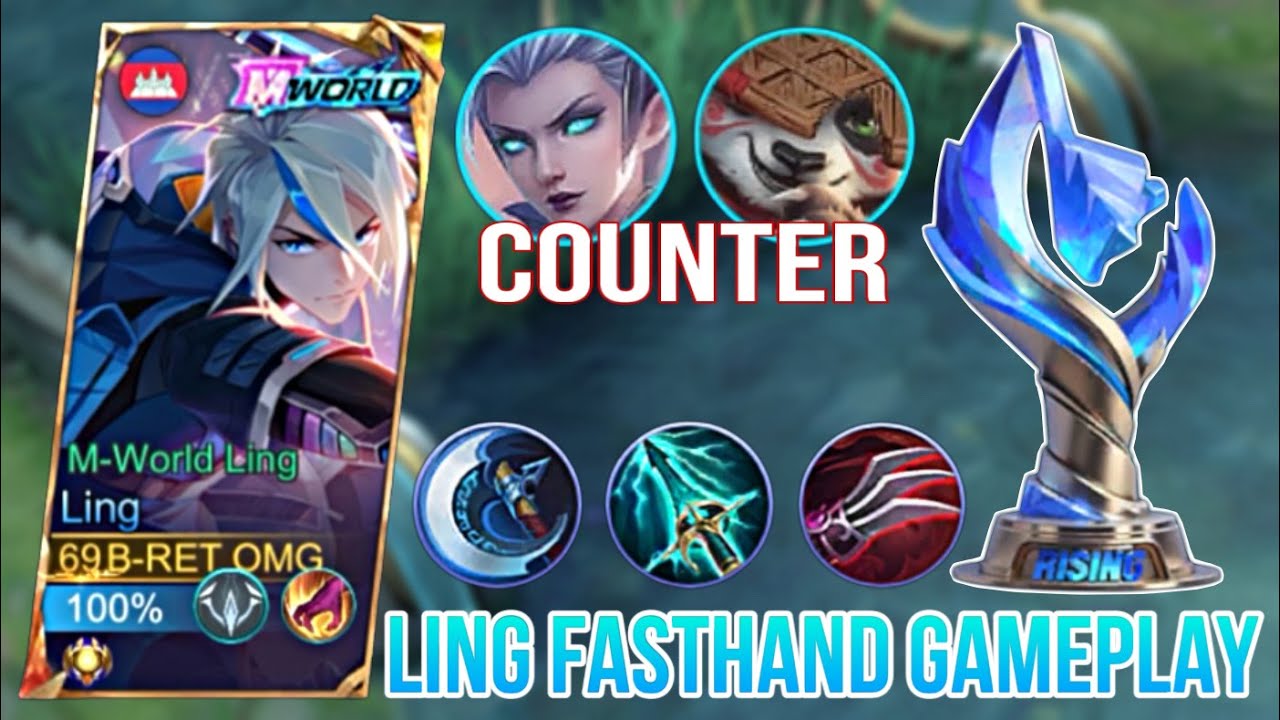 LING FASTHAND BEST GAMEPLAY VS 2 CC IN RISING | THEY WANTED TO COUNTER ...