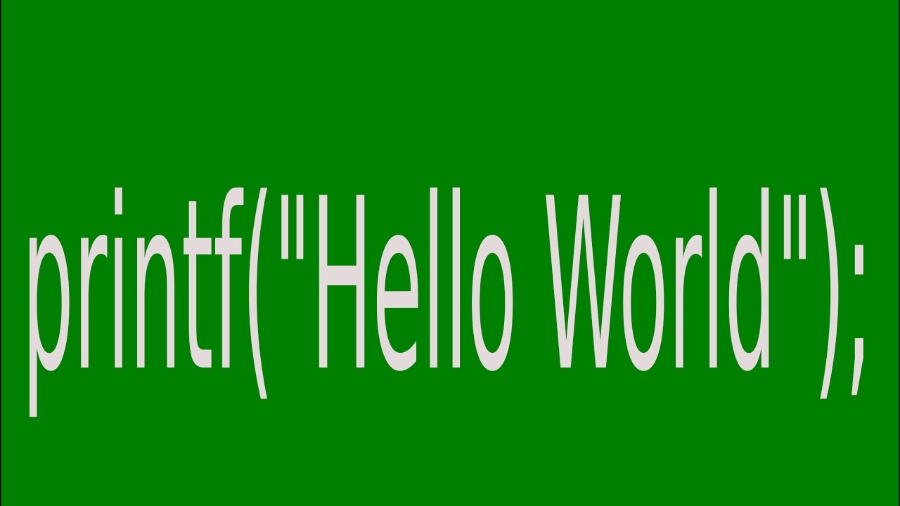 Hello World In C In Codeblocks Youtube