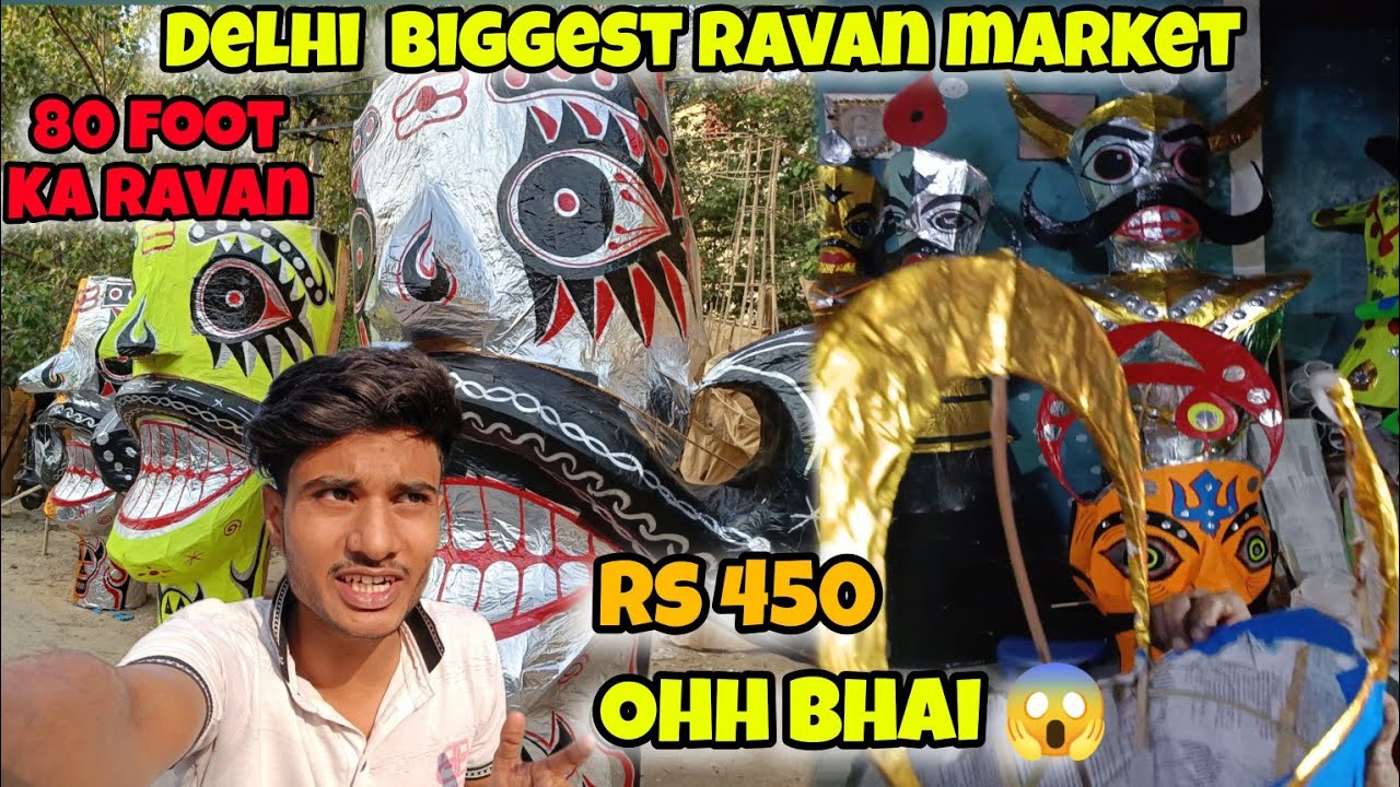 Delhi Biggest Ravan Market 2023| Cheapest price | Tagore Garden - YouTube