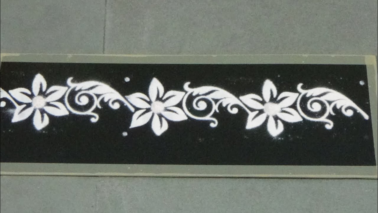 How to draw Border Rangoli Designs with stencils Kolam Designs with ...