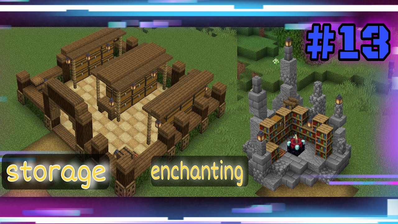 I made a storage house and enchanting table house. - YouTube