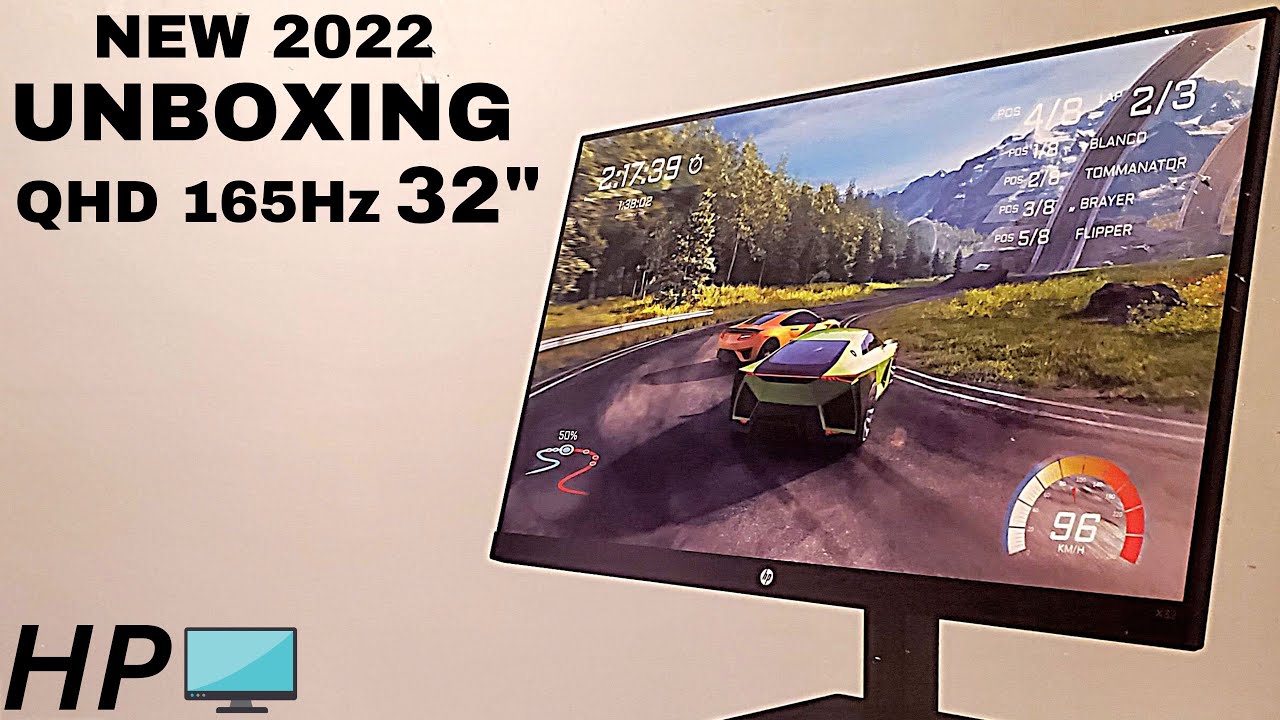 HP Unboxing 2022 - New gaming monitor 32 inch (QHD 165Hz) - YouTube