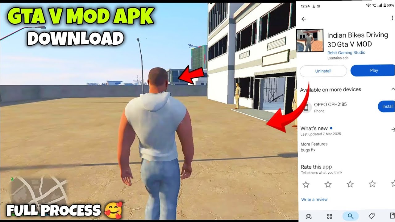 HOW TO DOWNLOAD GTA V MOD 😍 - INDIAN BIKES DRIVING 3D|| IBD3D GTA V MOD ...