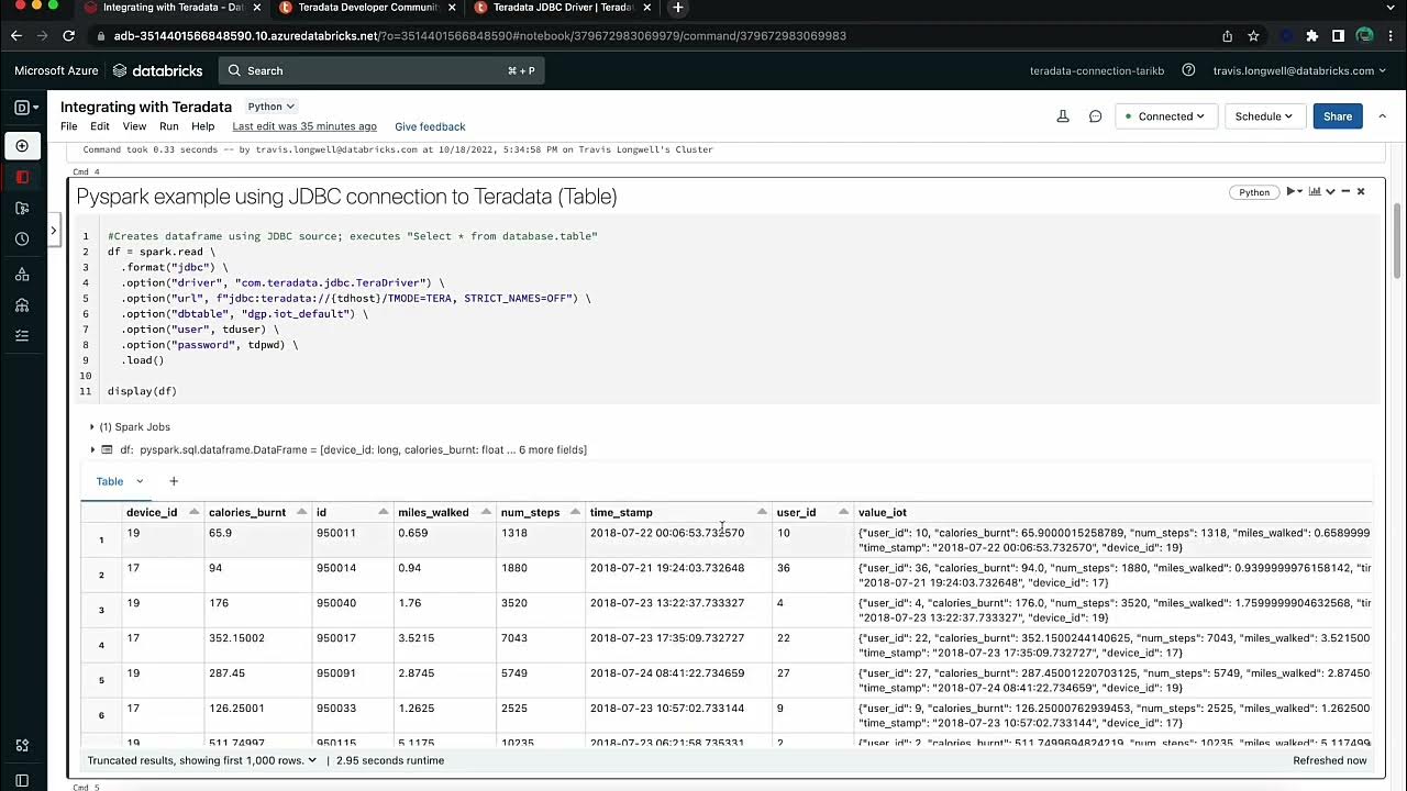 Get Data Into Databricks Teradata Youtube