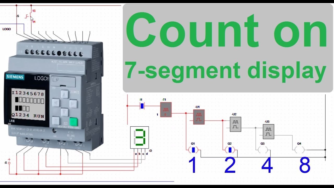BCD to 7 Segment Decoder using PLC Program using LogixPro - YouTube
