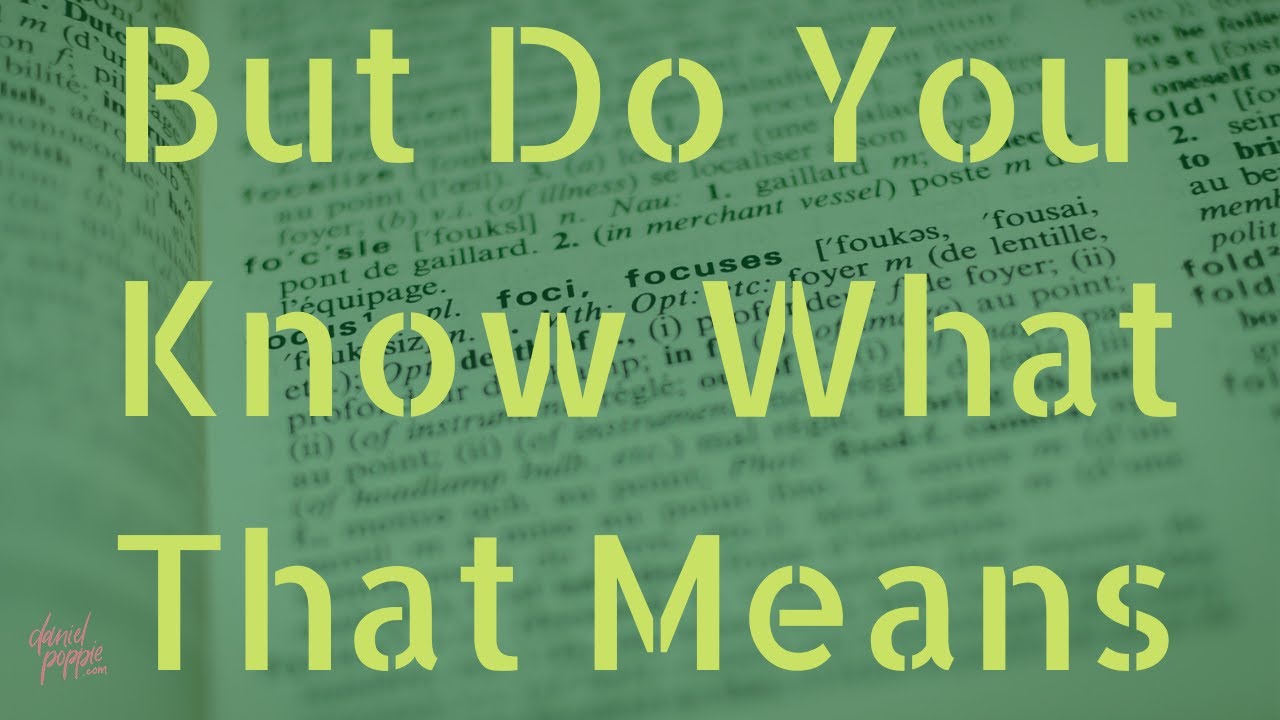 The Importance of Definitions when Writing - YouTube