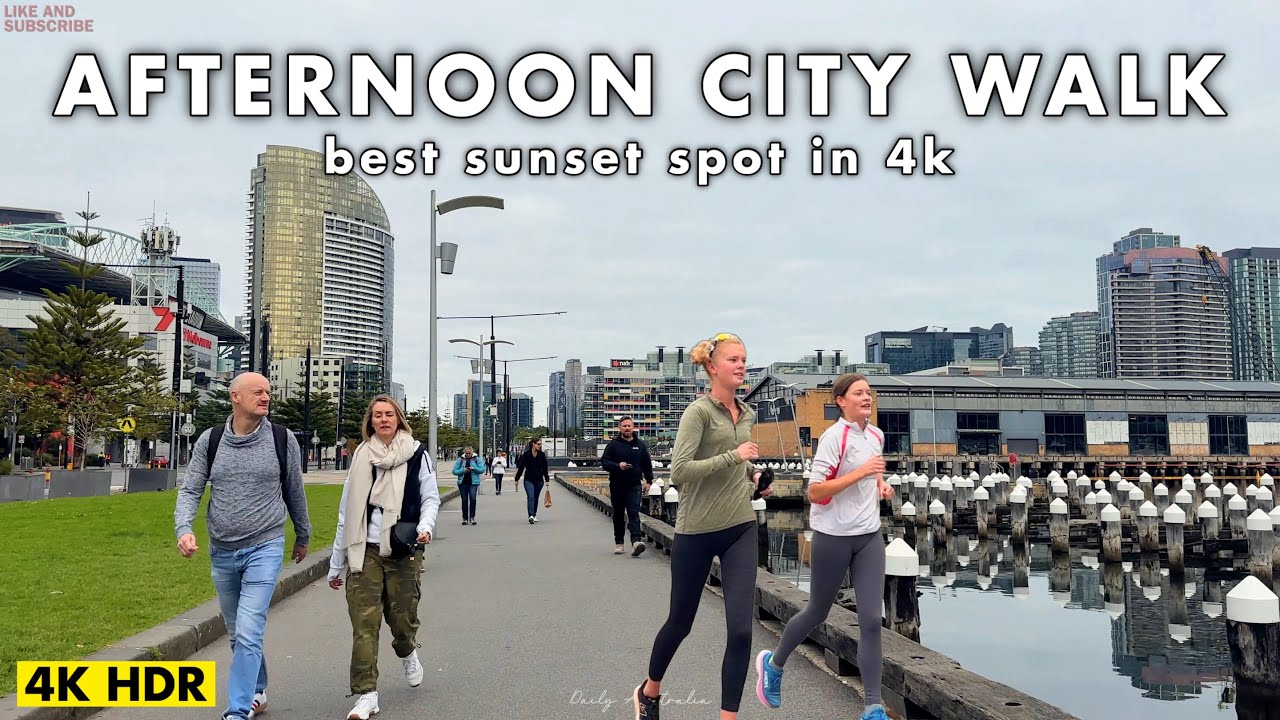 Melbourne City Tour Docklands Suburb 4K Walking Tour Virtual Walk ...