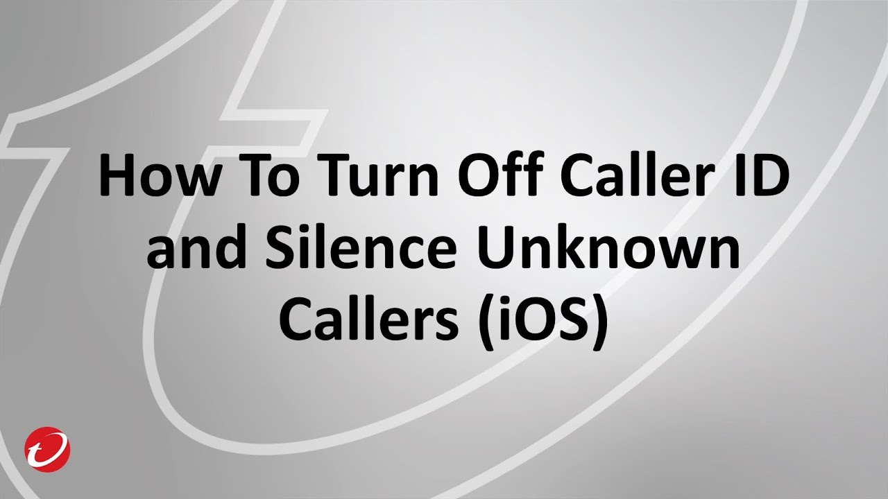 How To Turn Off Caller ID and Silence Unknown Callers (iOS) - YouTube