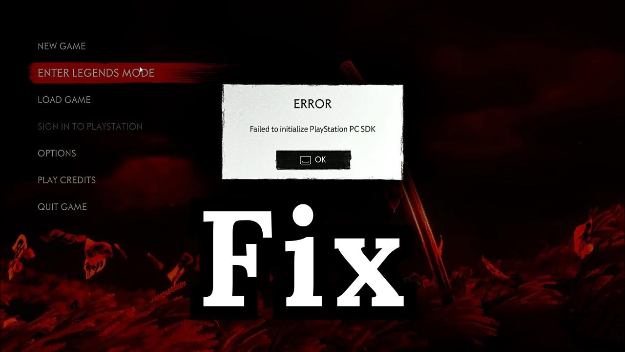 How To FIX Failed To Initialize PlayStation PC SDK Error In Ghost of Tsushima - YouTube