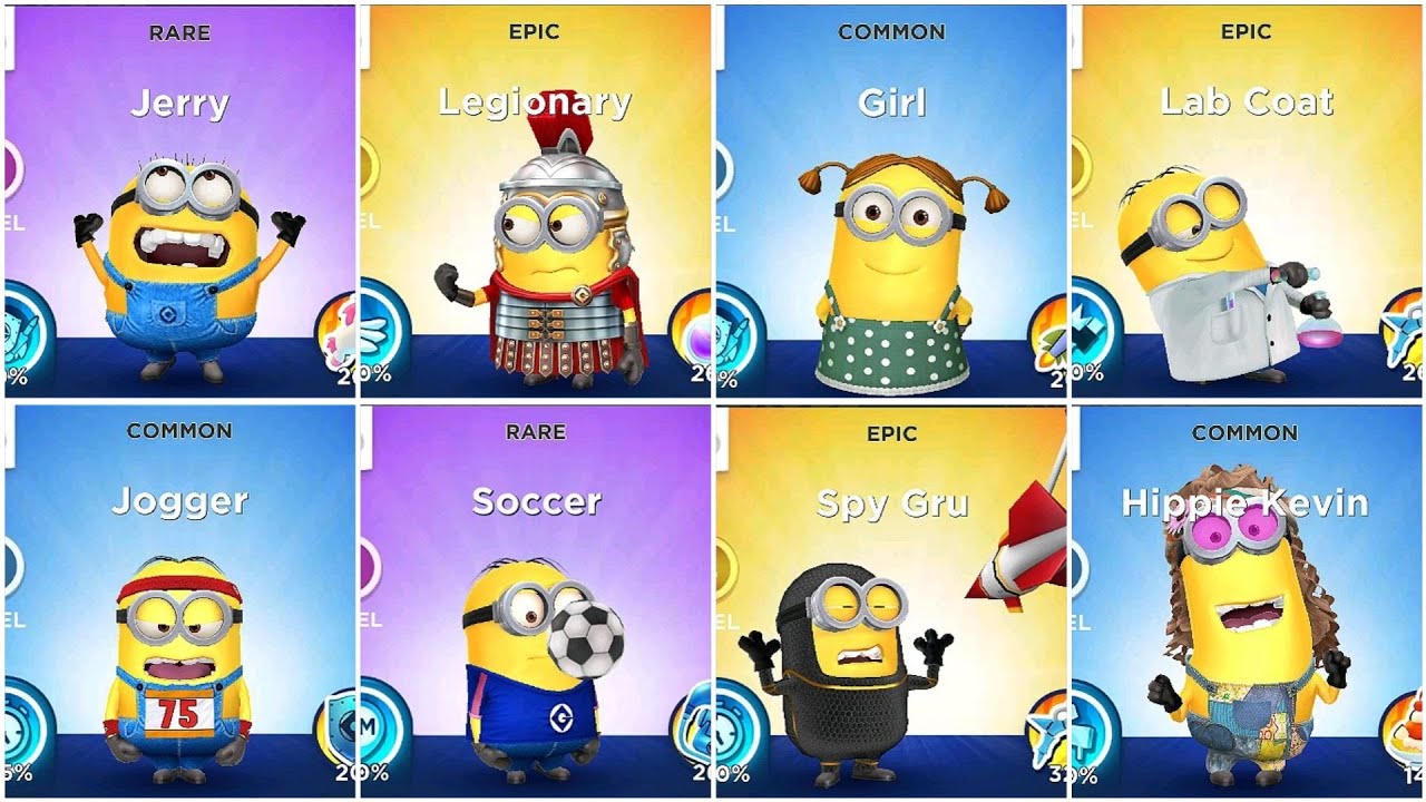 Minion Rush Jerry VS Legionary VS Girl VS Lab Coat VS Jogger VS Soccer ...