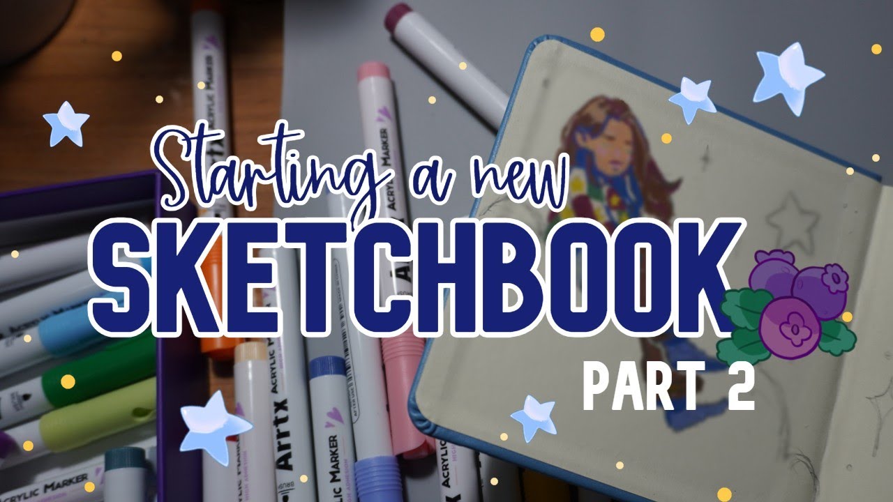 Starting a new Sketchbook: Self Portrait ☆ - YouTube