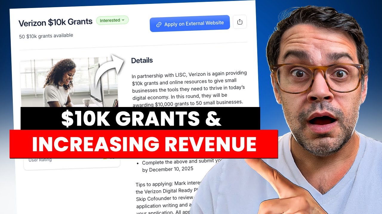 $10k Grants and Increasing Revenue on Skip - YouTube