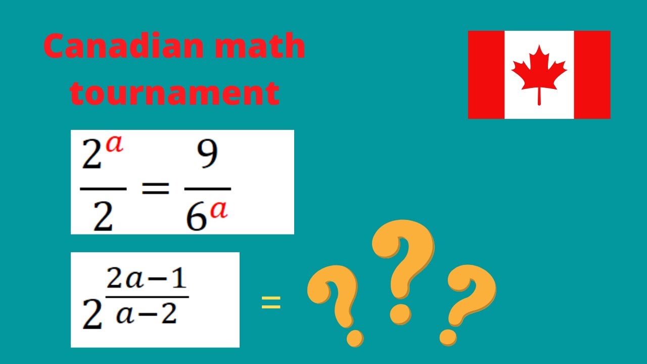 Solving exponential equation from Canadian math tournament. Indices ...