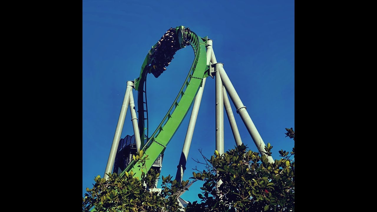 The Incredible Hulk Coaster Off Ride non copyright - YouTube