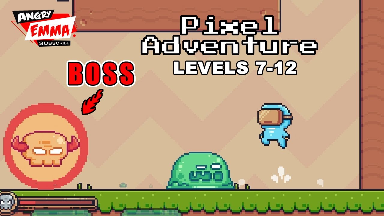 Pixel Adventure - Levels 7-12 + BOSS (Android Gameplay) - YouTube